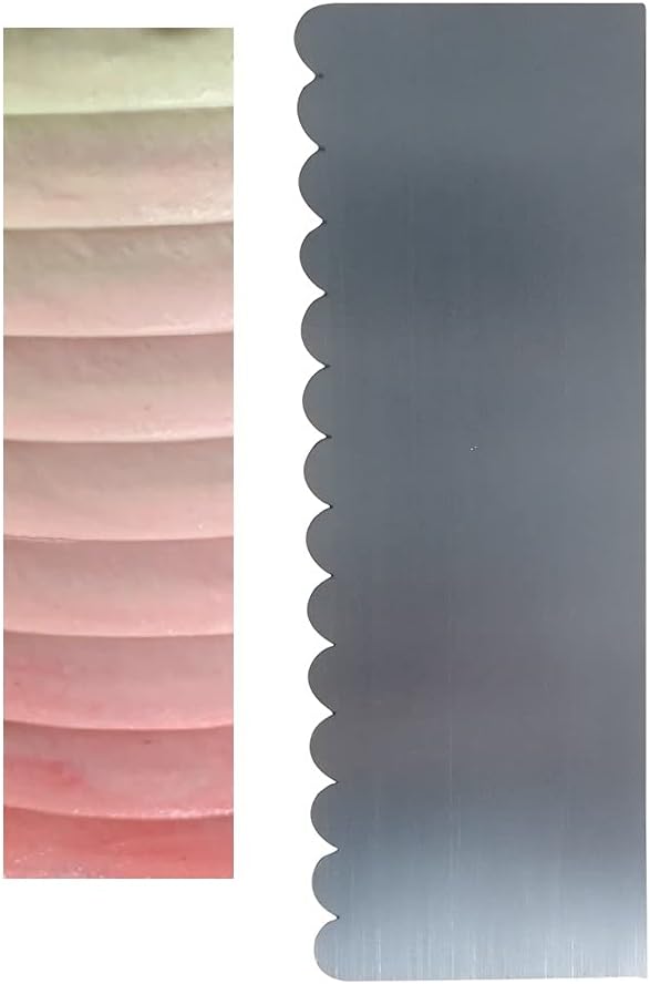 Amazon.com: Siking Stainless Steel Cake Comb Metal Cake Scraper, Cake ...