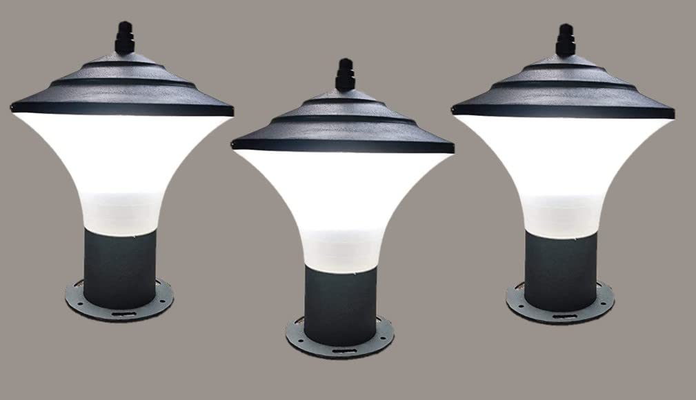 LEGEEN Light Set of-3 DIY Cast LED Gate Garden Outdoor Waterproof Mega ...