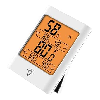 Double Sensors Indoor Temperature Humidity Gauge with ℉/℃ Switchable ...