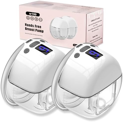 Wearable Electric Breast Pump Hands Free, Portable Double Pumps for ...