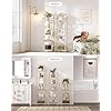 Amazon.com: Hzuaneri Bookcase Bookshelf, Tempered Glass Bookshelves ...