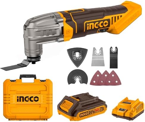 INGCO Cordless Multi Tool with 1pcs 2.0Ah Battery and Charger, 5000 ...