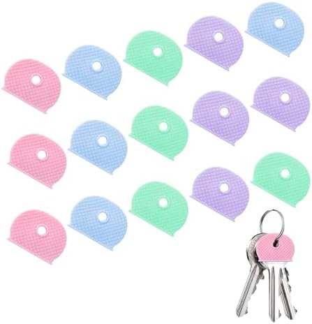 16 PCS Key Covers, 4 Colors Coded Key Covers Plastic Key Toppers ...