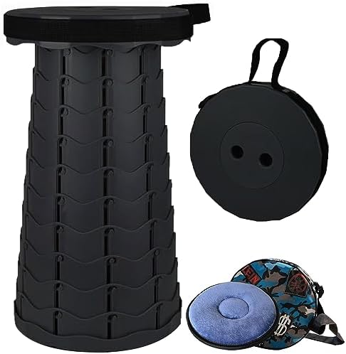 Amazon.com: SSZYace Black Camping Stool Retractable Portable ...