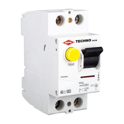 HPL Techno RCCB Plastic 2 Polo Residual Current Circuit Breakers 40A ...