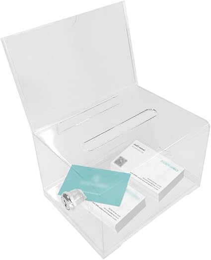 SKJJL Acrylspendenbox, Spendenbox Abschließbar, Losbox Acryl, Wahlurne ...