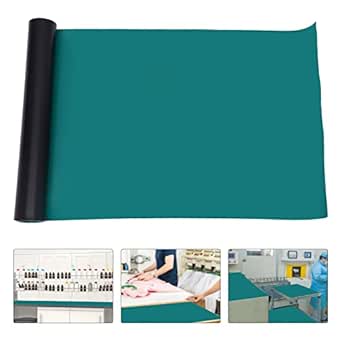 ESD Anti-Static Floor Mat for Electronics, 23 x 118 Inch ESD Soldering Mat Roll for PC Building ...
