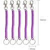 Amazon.com: Spiral Stretch Keychain 1PC Spring Rope Key Ring Elastic ...