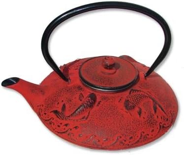 Amazon.com | Large Cast Iron Teapot Coi Red: Teapots