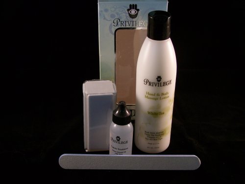 Amazon.com : Privilege Manicure Nail Care Kit with White Tea Lotion ...