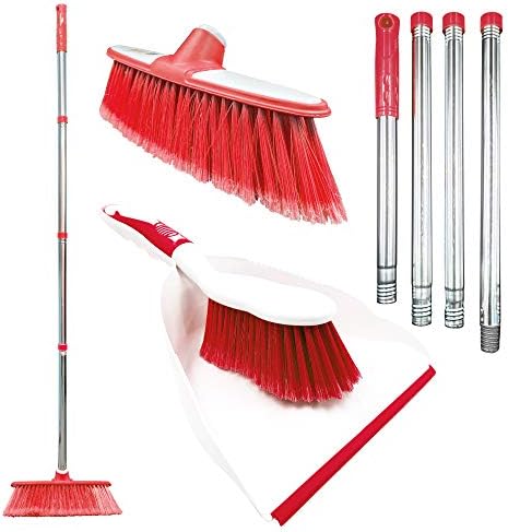 Sweeping Broom Indoor with Matching Dustpan and Brush Sets, Household ...