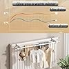 EUPXRHY Radiator Clothes Drying Rack White, 2 Bars Clothes Drying Rack ...