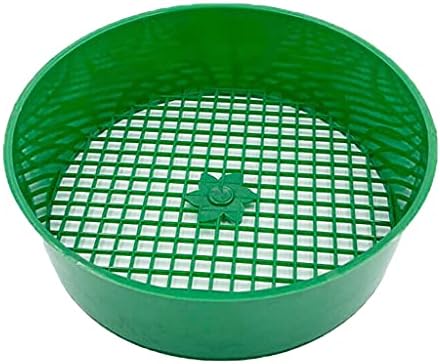 Green Round Garden Sieve Riddle Stone Sand Seedling Mesh Sieve Garden ...