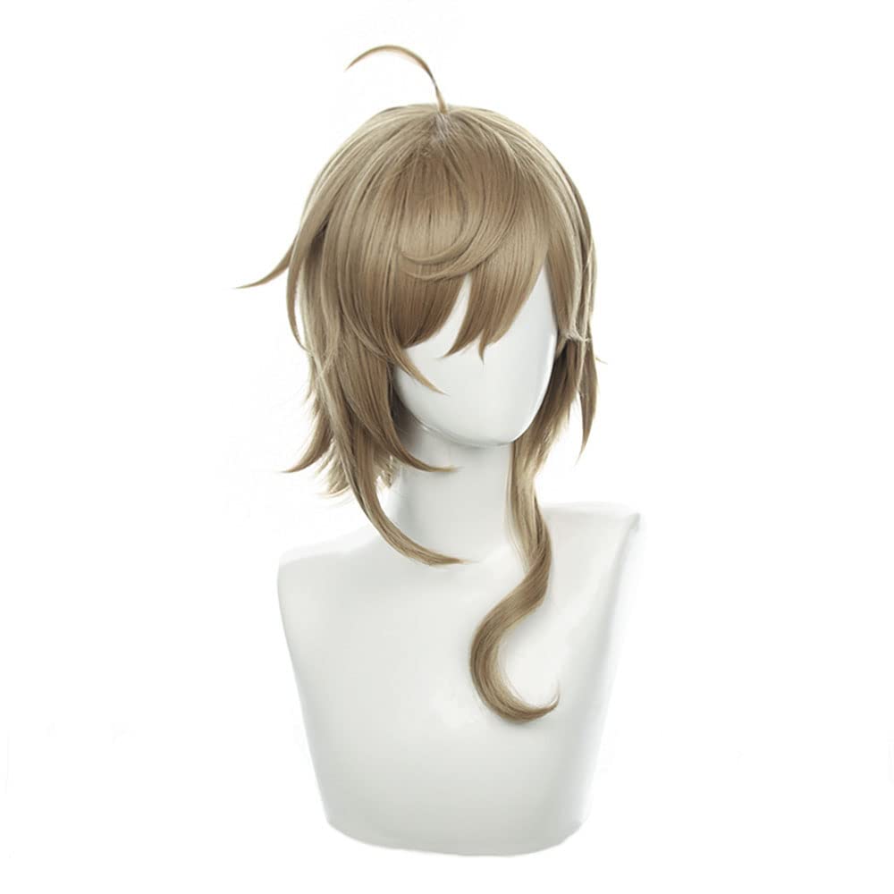 Amazon.com: iirukaa Virtual Vtuber Kanae Cosplay Wig Short Curly Brown Wigs With Bangs Halloween ...