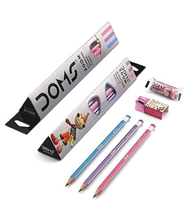Doms Zoom Ultimate Dark Pencil Box Pack | Triangular Shape For Easy ...