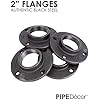 Amazon.com: PIPE DECOR 2" Malleable Iron Floor Flange 4 Pack ...