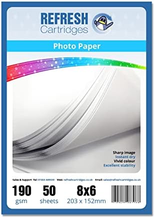Photo Paper 8 x 6 - 210gsm Gloss Coated, 50 Sheets. : Amazon.co.uk ...