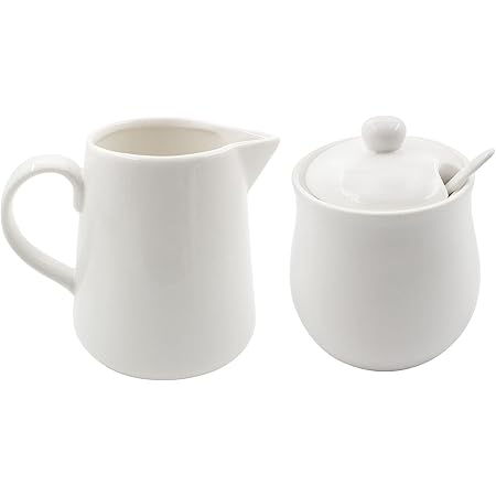 Amazon.com | Ceramic Colorful Creamer and Sugar Set with Lid Spoon ...