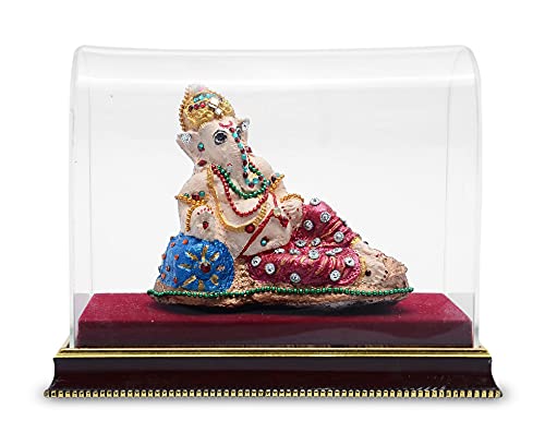Buy Go Kriti Cow Dung 6" Framed Panchagavya Gobar Ganesh Ji Idol for ...