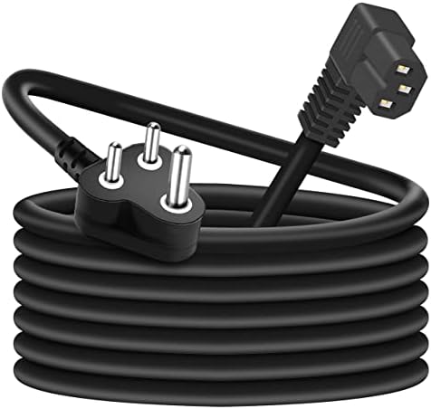 Buy FEDUS 3 Meter 90 Degree L Shape 3 Pin Computer Power Cable Cord for ...