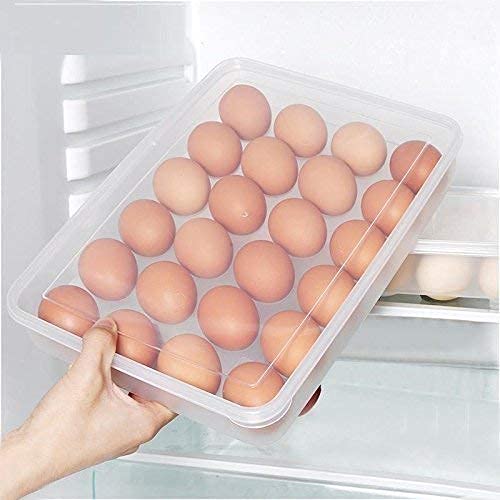 YKXIMS Plastic Refrigerator Storage Box 24 Grids Plastic Egg Box | Eggs ...