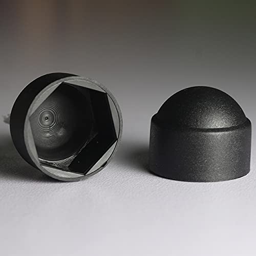 Svart vit hexlock lock lock plast PE inget gängskydd Acron mutter kupol ...