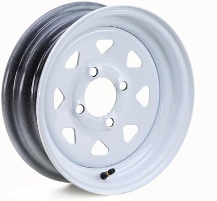 Amazon.com: LIBRA 12 x 4 Trailer Wheel 4 Lug on 4" Bolt Pattern White ...