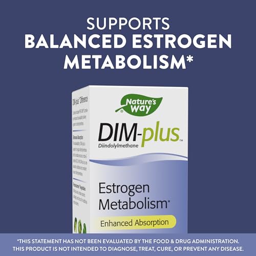 Nature's Way DIM-Plus, DIM Supplement, Supports Balanced Estrogen ...