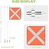 Amazon.com: ZYEMILE 10ft High-Visibility Safety Flag with Reflective ...