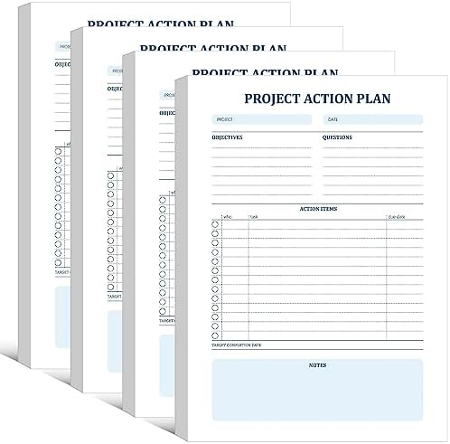 Amazon.com : Maitys 200 Sheets 4 Pads Project Action Planner Notepad ...