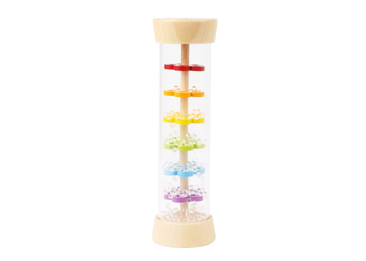 Amazon.com: Wooden Rainbow Rainmaker Toy by Small Foot – Rhythm ...