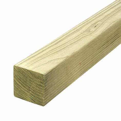 Pressure Treated Timber 2 x 2 Inch (50mm) Timber 1.5 Metre,Green ...