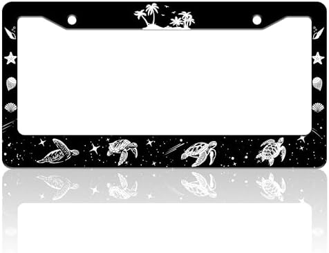 Amazon.com: Turtle License Plate Frame Beach Shell Animal License Plate ...