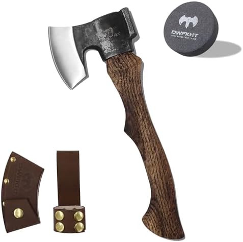 Amazon.com : DWFKHT 15.7" Hatchet Axe, Camping Hatchet, Hand-Forged Axe ...