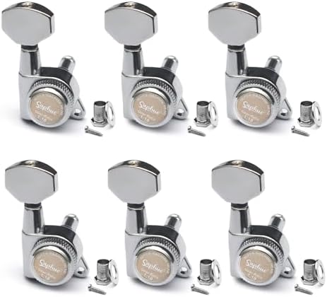 Amazon.com: SAPHUE 6R Guitar Locking Tuners 1:18 Lock String Tuning Key ...