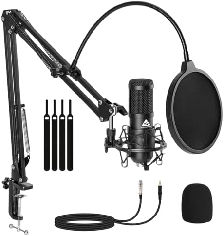 DIGIMORE Condenser Microphone Kit with Studio Headphones, Live Sound ...