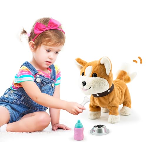 Interactive Toys for Kids,12 PCS Electronic Pets Walking Dog with ...