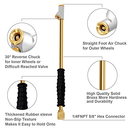 Snapklik.com : GODESON 1/4 FNPT Extended Reach Dual Head Air Chuck, 2 ...
