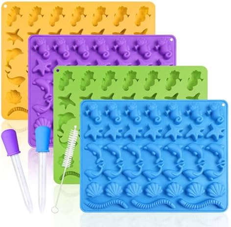 Amazon.com: Gummy Molds Hard Candy Molds - Candy Molds Silicone ...
