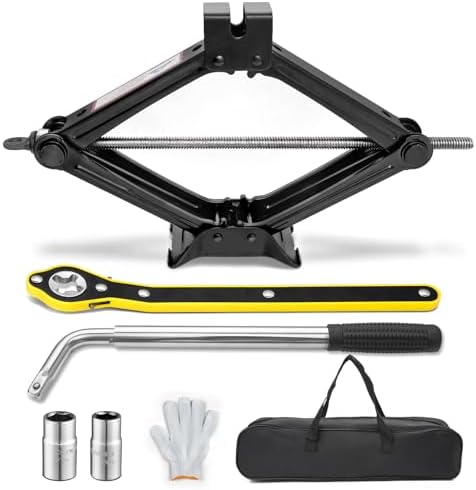Amazon.com: Hocamel Car Jack Kit Scissor Jack for Car 2.5 Ton (5519 lbs ...