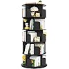 A.M INTERNATIONAL Rotating Book Rack Wooden 5 Tier Floor Standing ...