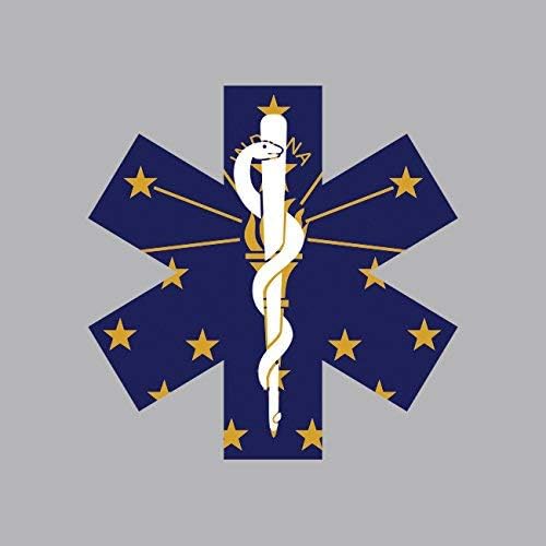 Amazon.com: Indiana State Shaped EMT Flag Sticker Vinyl Decal Sticker ...