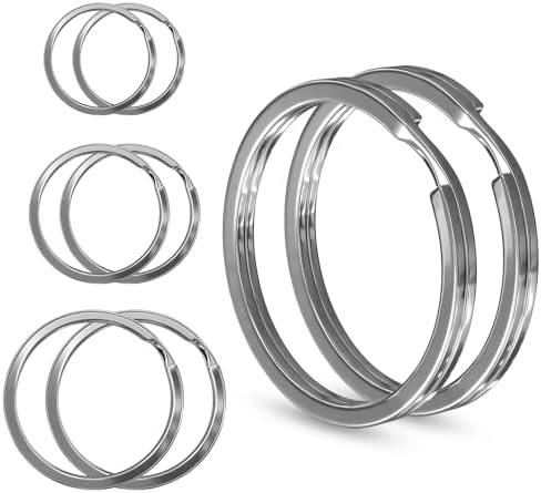 Amazon.com: EDO GOT Non-Magnetic Key Rings Brass Split Rings Assorted ...