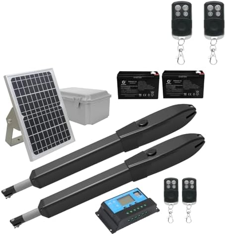 Amazon.com: JUJIANG Solar Gate Opener with Batteries & Solar Panel + 2 ...