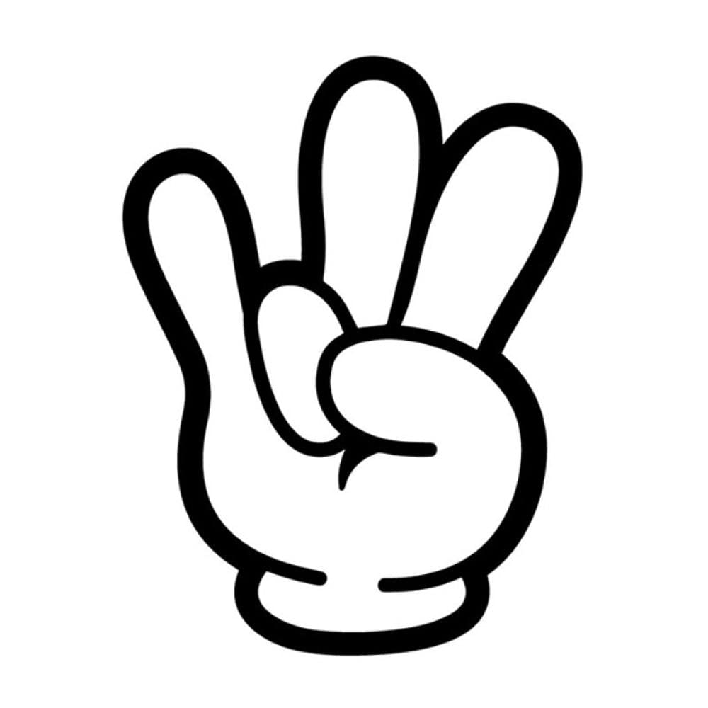 Mickey Mouse Hands Peace