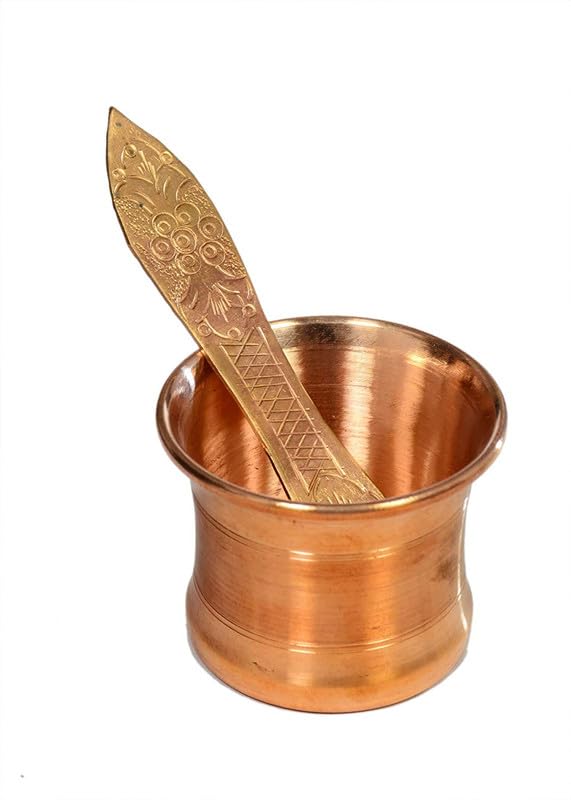 DOKCHAN indian traditional handcraft copper panchapatra set Panchapatra ...