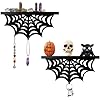 Amazon.com: takor 2 Sets Gothic Spider Web Shelves, Wall Mounted Goth ...