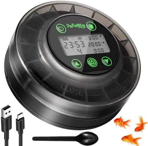 Papettly Automatic Aquarium Feeder – Automatic Fish Food Dispenser for ...