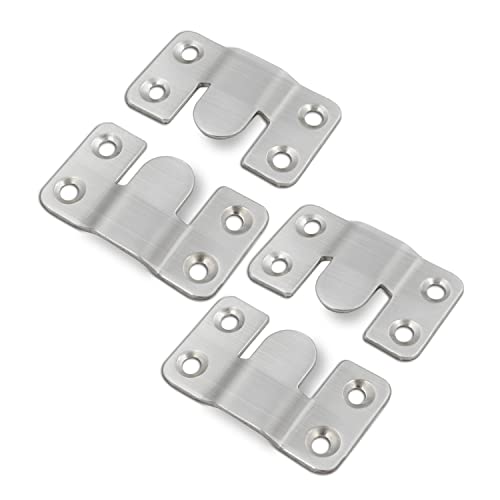 Qrity 4 Pieces Flush Concealed Mount Bracket 54mm, Stainless Steel ...