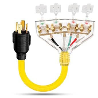 Amazon.com: LAVANDINO 30 Amp 4 Prong Twist Lock to 110 Adapter Cord ...